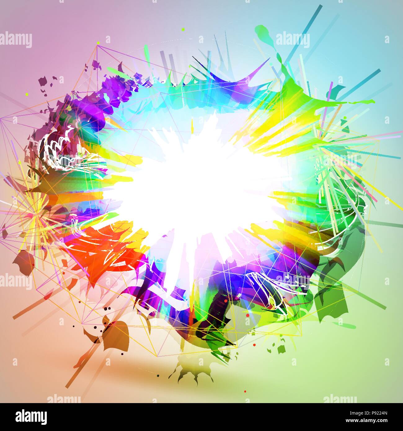 Colour paint explosion Stock Vector Images - Alamy