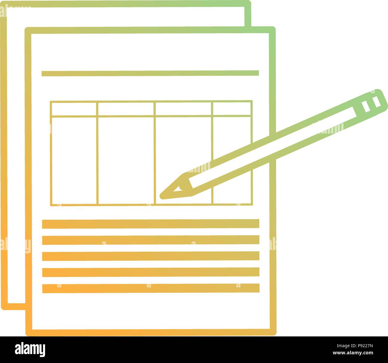 pencil write with documents Stock Vector Image & Art - Alamy