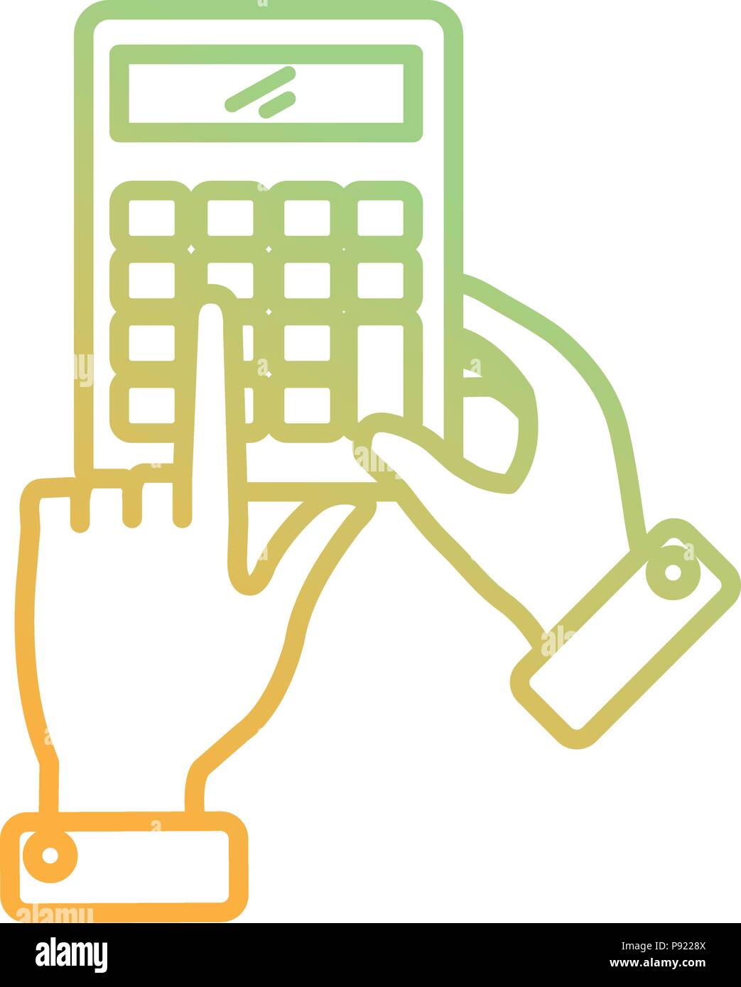 Calculation business hands design Stock Vector Images - Alamy