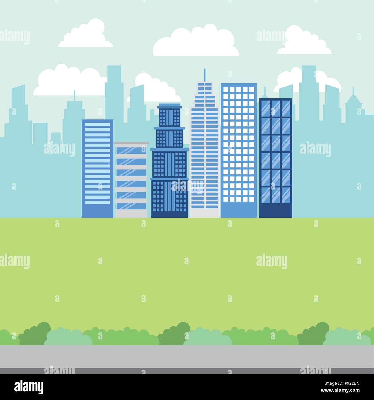 Shady buildings Stock Vector Images - Alamy
