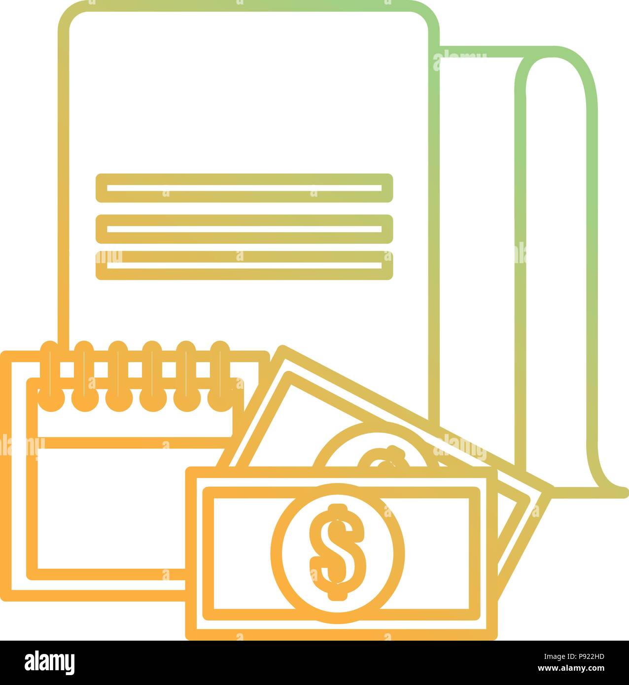 documents with calendar and money Stock Vector Image & Art - Alamy