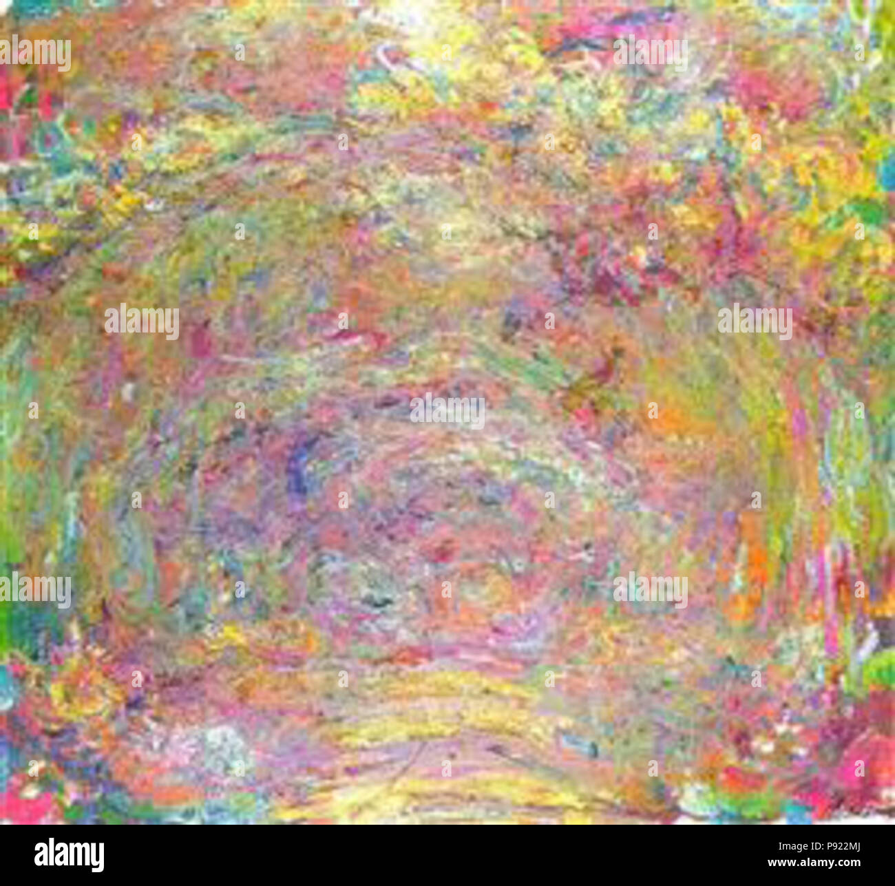 . 423 Monet - path-under-the-rose-trellises-1924 Stock Photo - Alamy