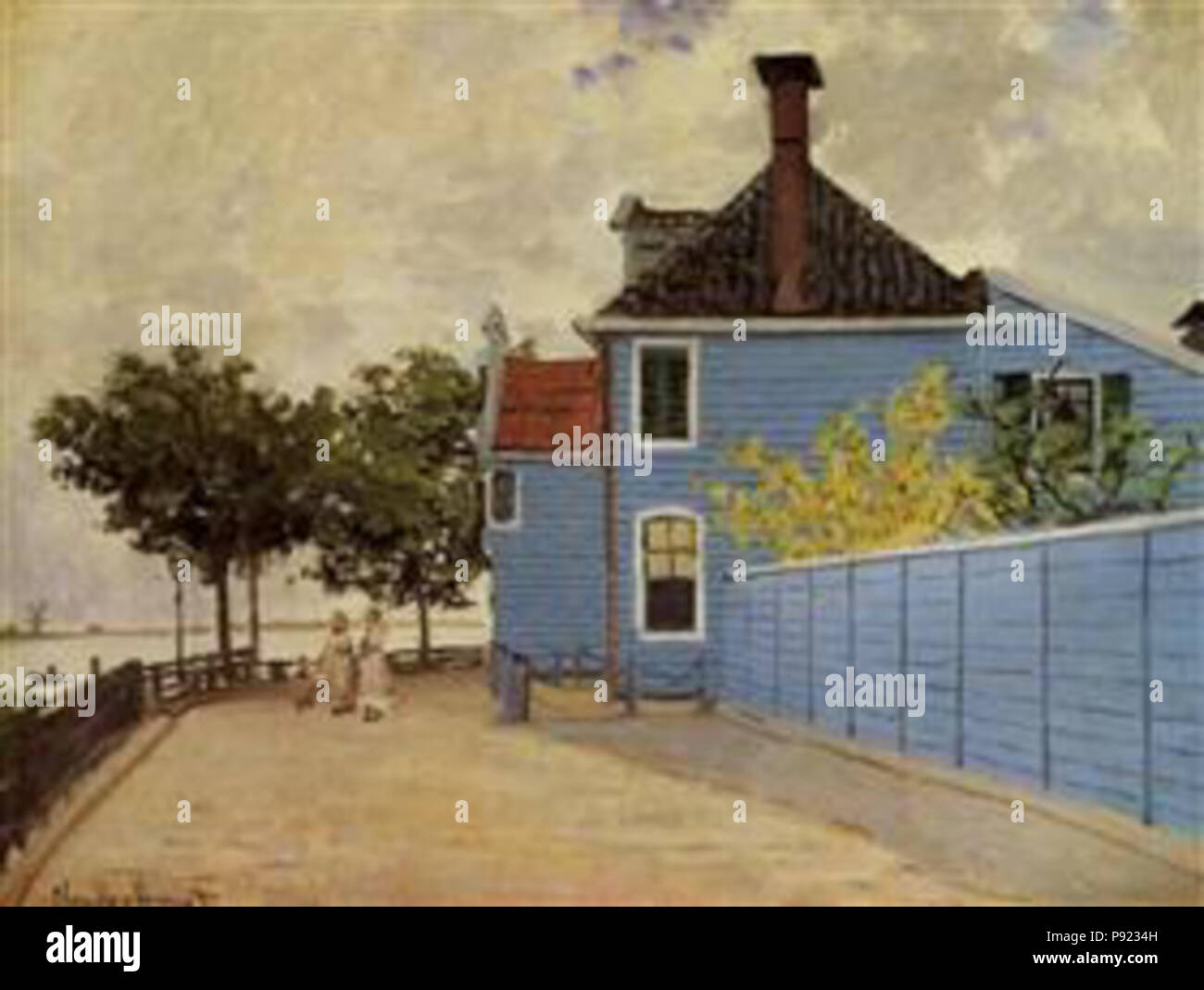 . 424 Monet - the-blue-house-at-zaandam Stock Photo - Alamy