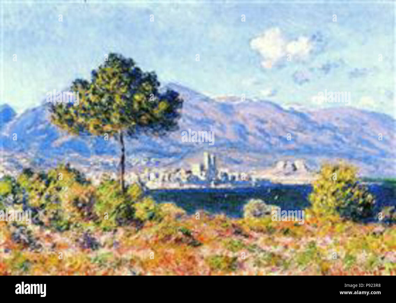 . 426 Monet - view-of-antibes-from-the-plateau-notre-dame Stock Photo ...
