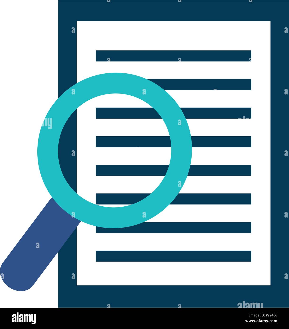 magnifying glass with documents Stock Vector Image & Art - Alamy