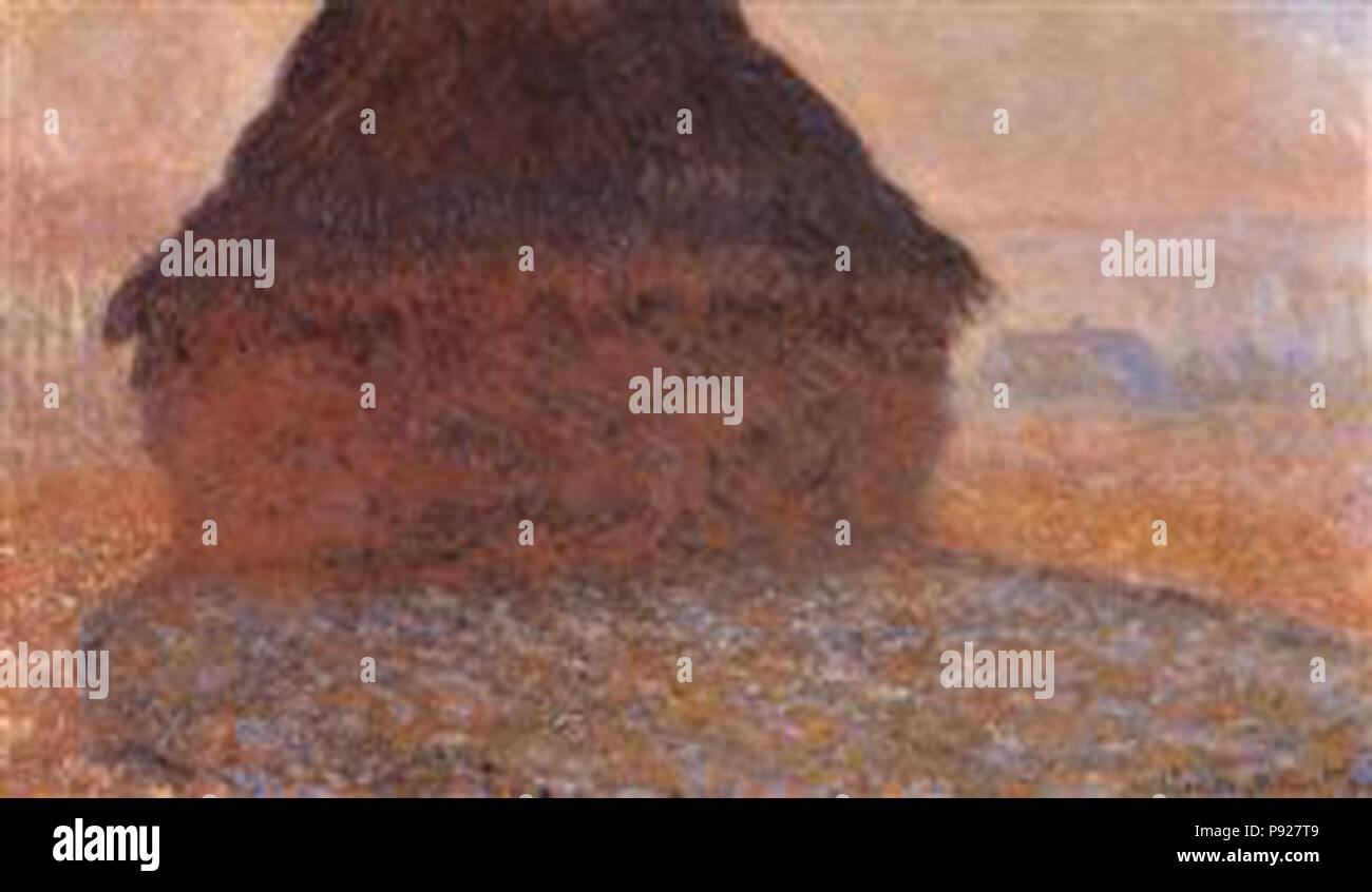 . 422 Monet - grainstack-under-the-sun Stock Photo - Alamy