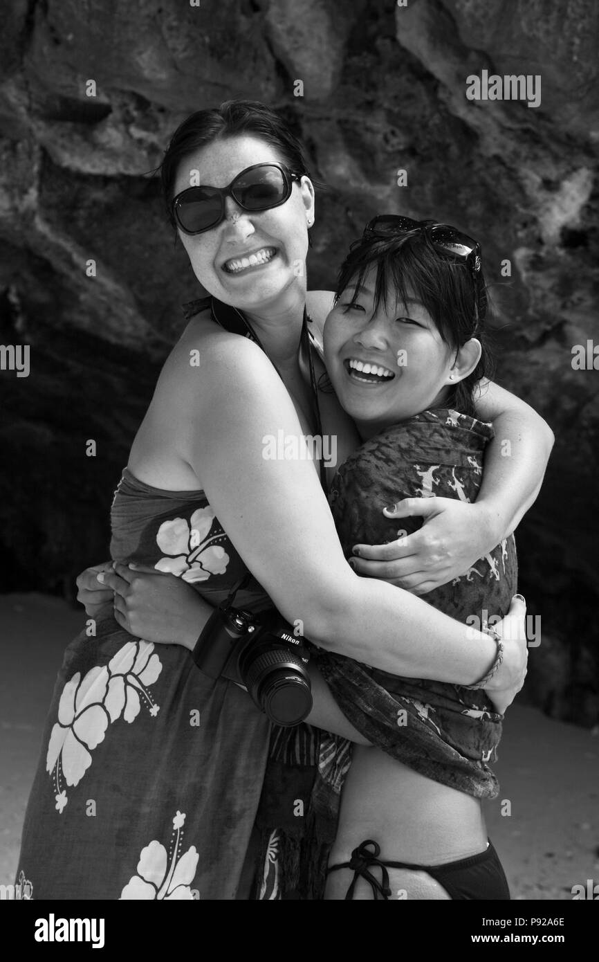 Having fun in sun Black and White Stock Photos & Images - Alamy
