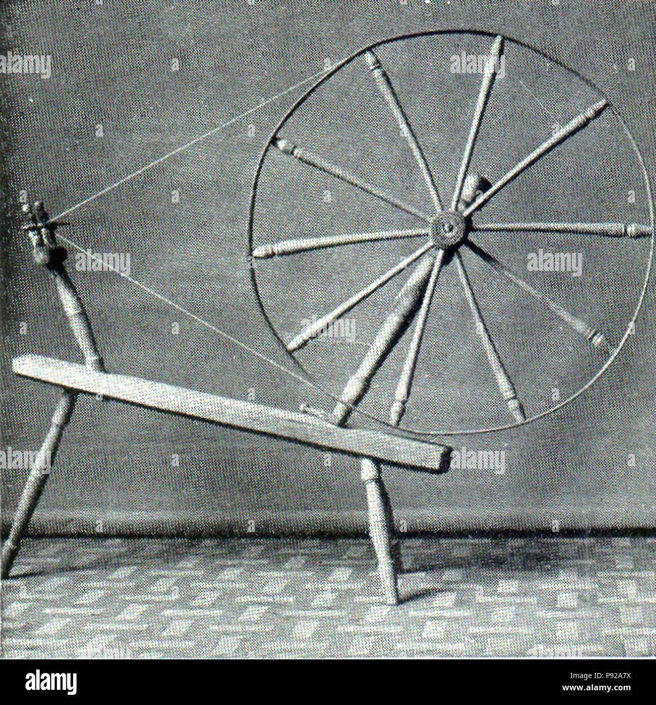 . 438 NSRW Story of Wool - spinning wheel Stock Photo - Alamy