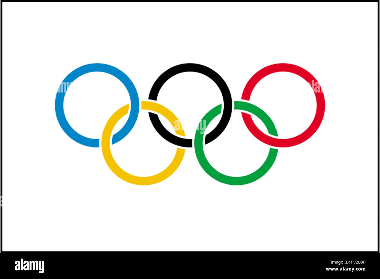 442 Olympic flag border Stock Photo - Alamy