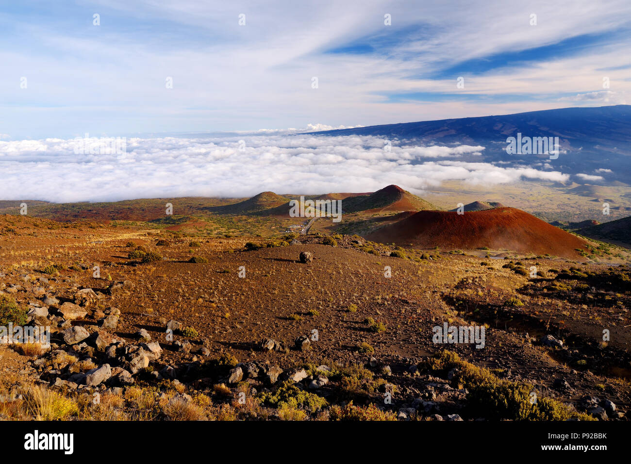 Breathtaking view of Mauna Loa volcano on the Big Island of Hawaii. The ...
