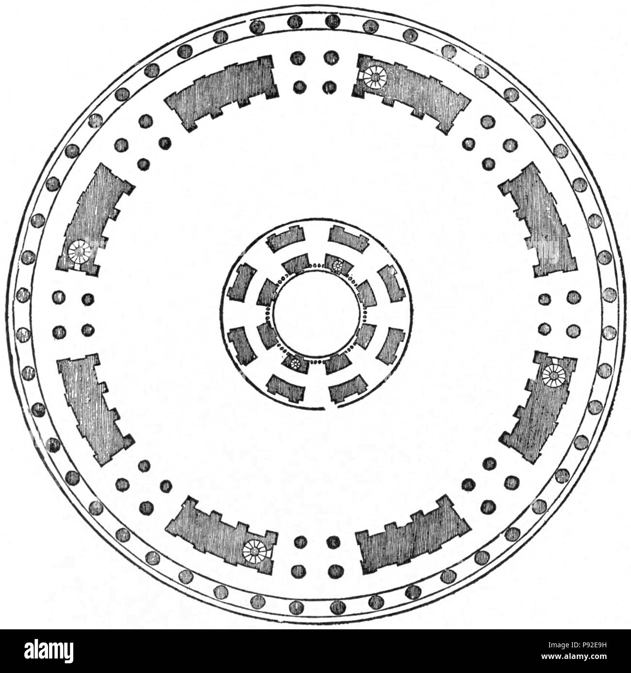 464 Plan of Bramante's dome, from Serlio (Character of Renaissance ...