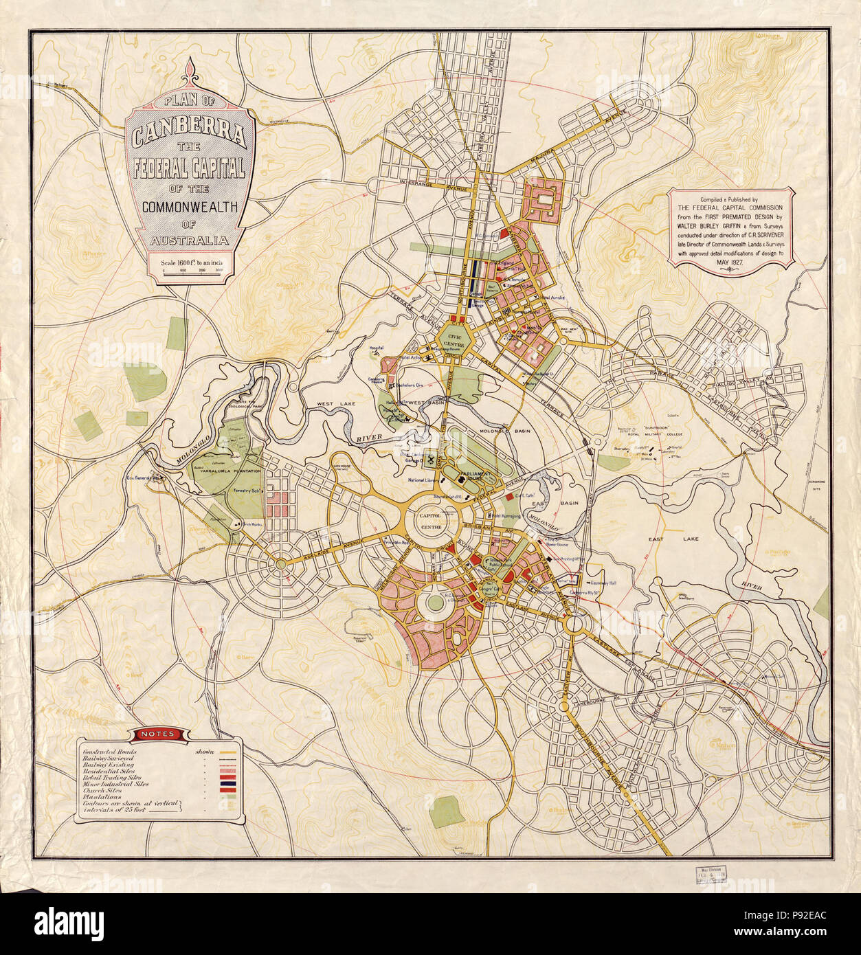 Map of canberra hi-res stock photography and images - Alamy