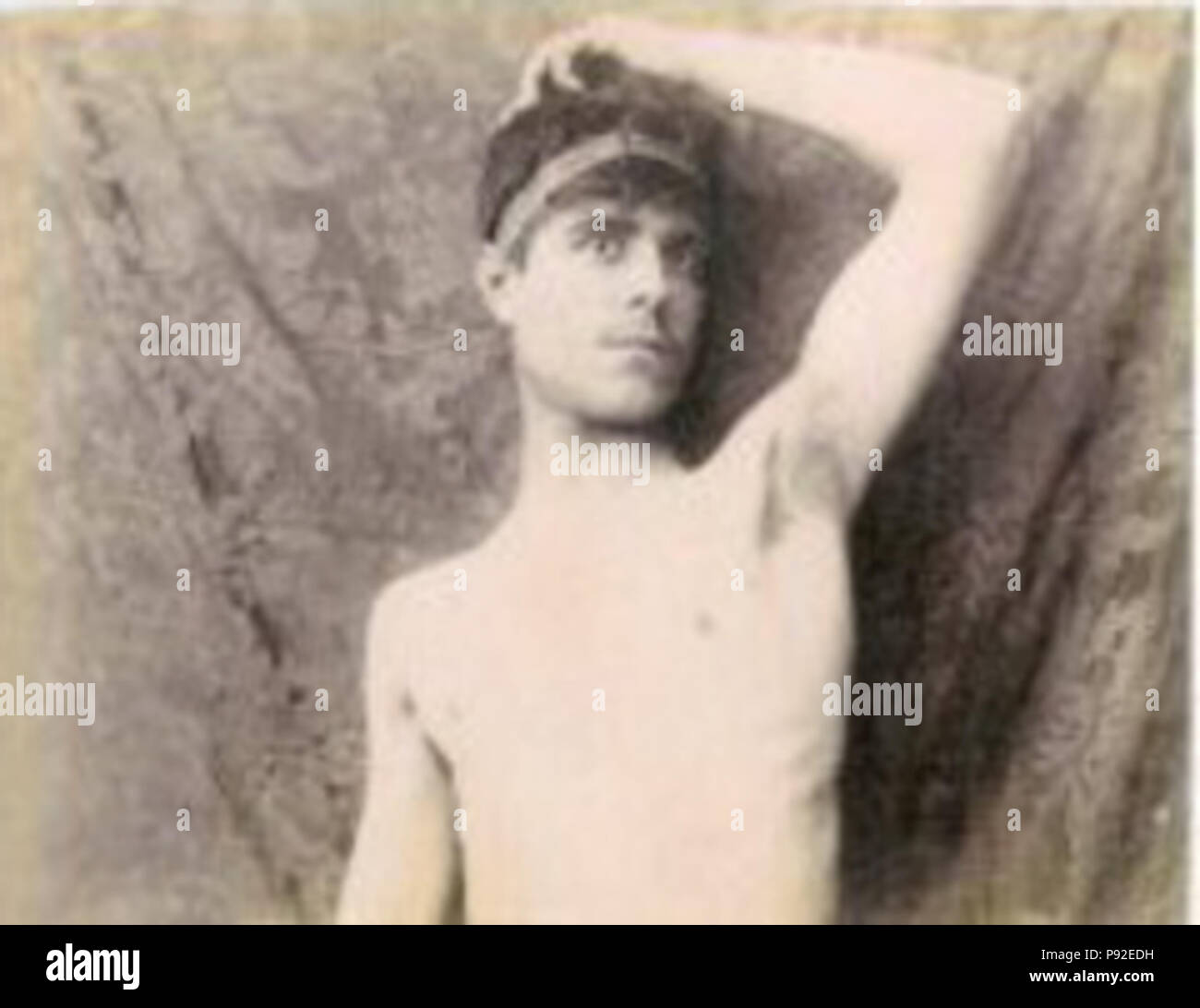 . 465 Pluschow, Wilhelm von (1852-1930) - n. 10957 - Ragazzo con palma ...