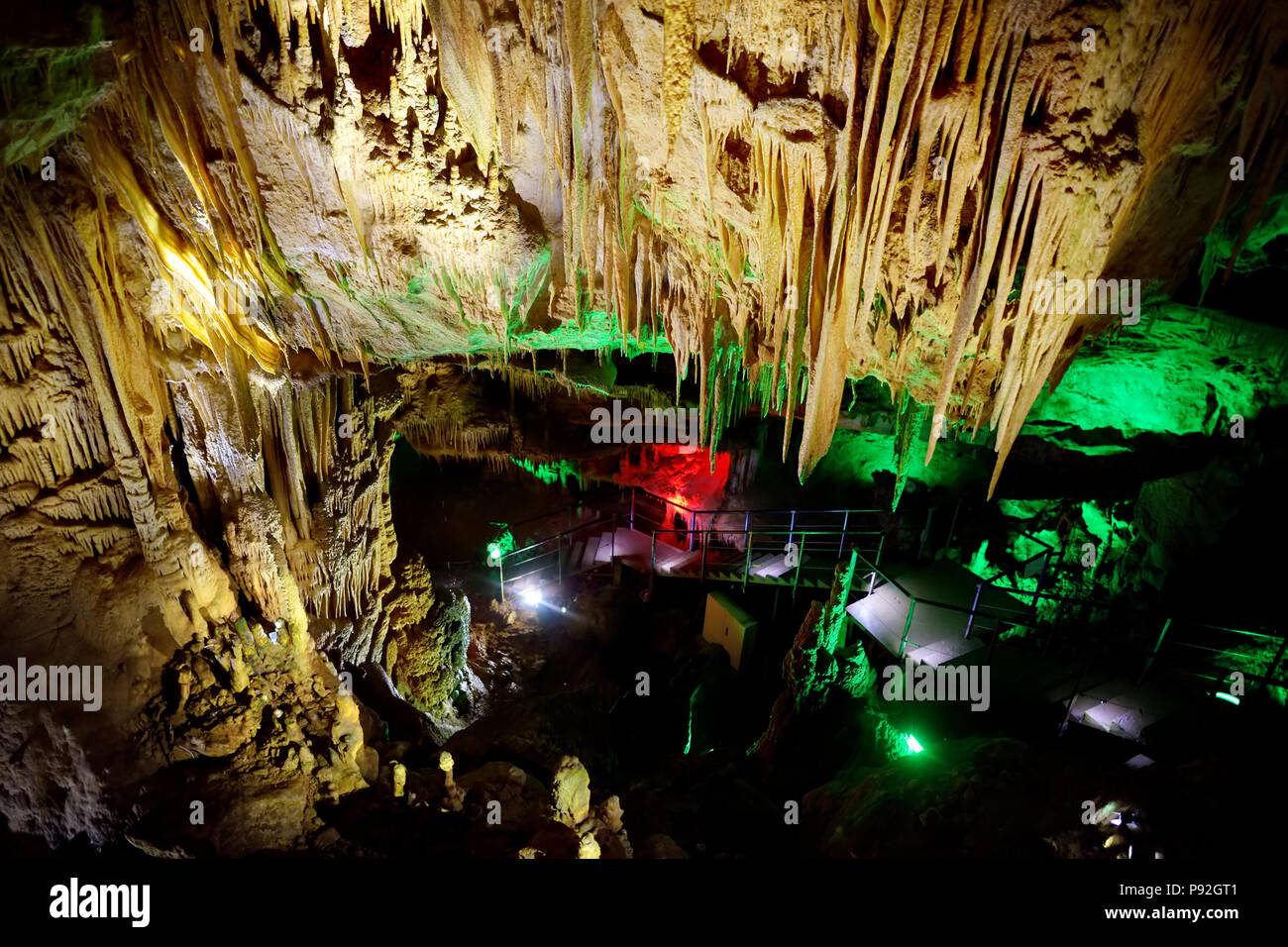 Insides of Kumistavi cave, known as Prometheus cave, one of Georgia's ...