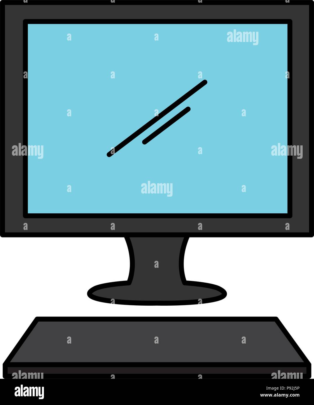 computer desktop isolated icon Stock Vector Image & Art - Alamy