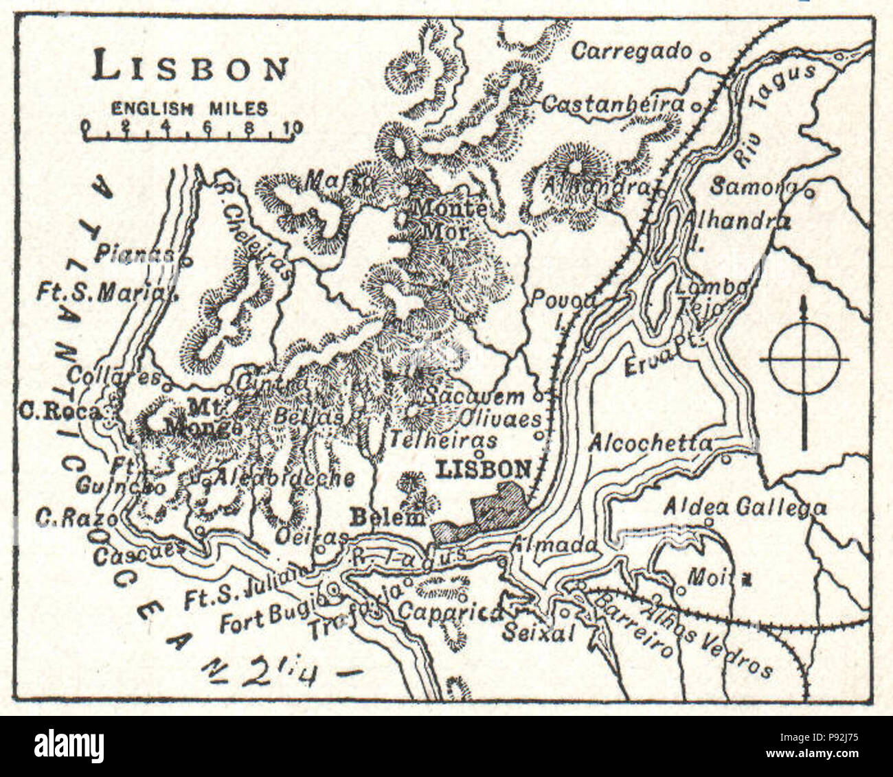 Lisbon map hi-res stock photography and images - Alamy