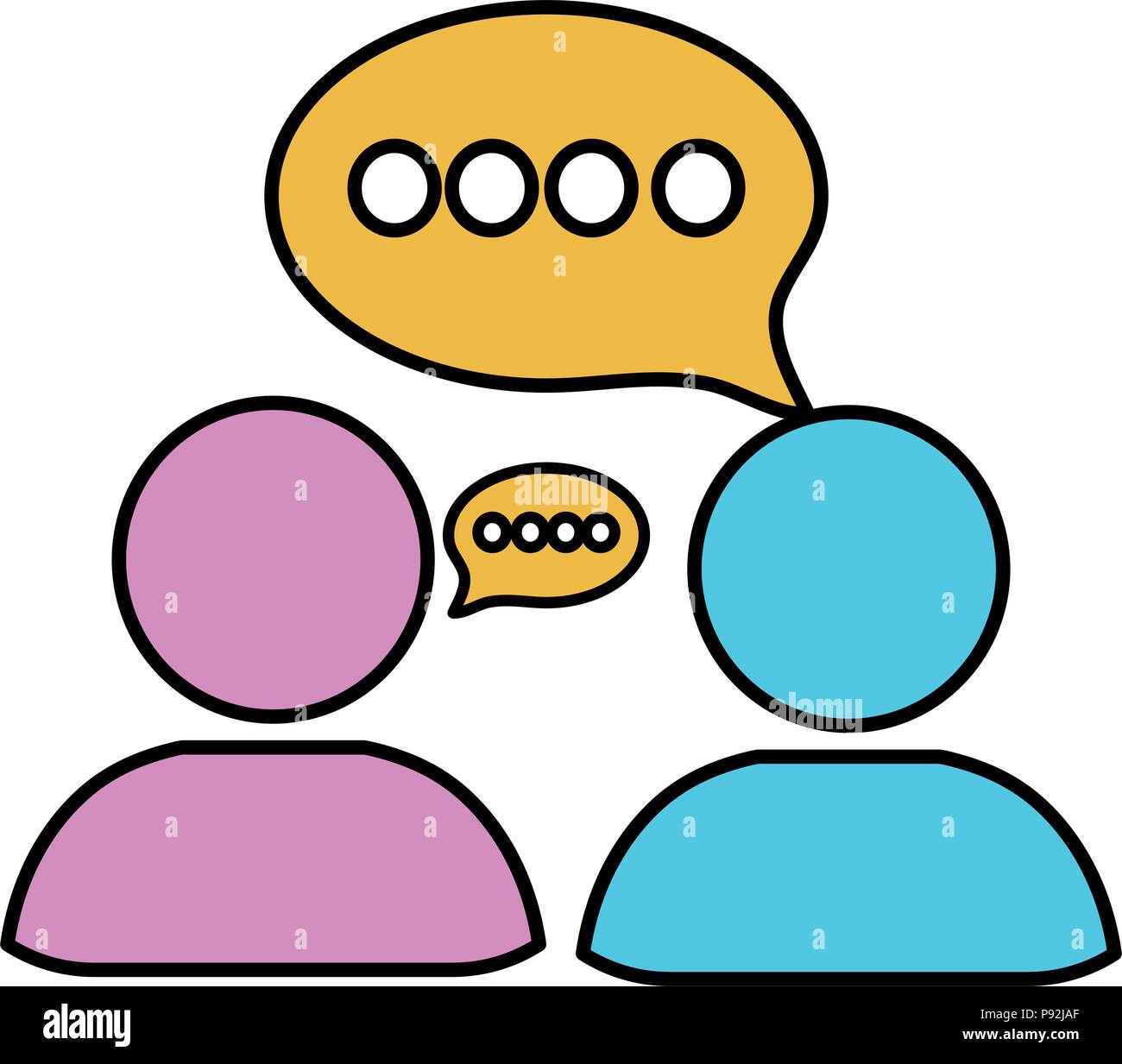silhouette avatars talking icon Stock Vector Image & Art - Alamy