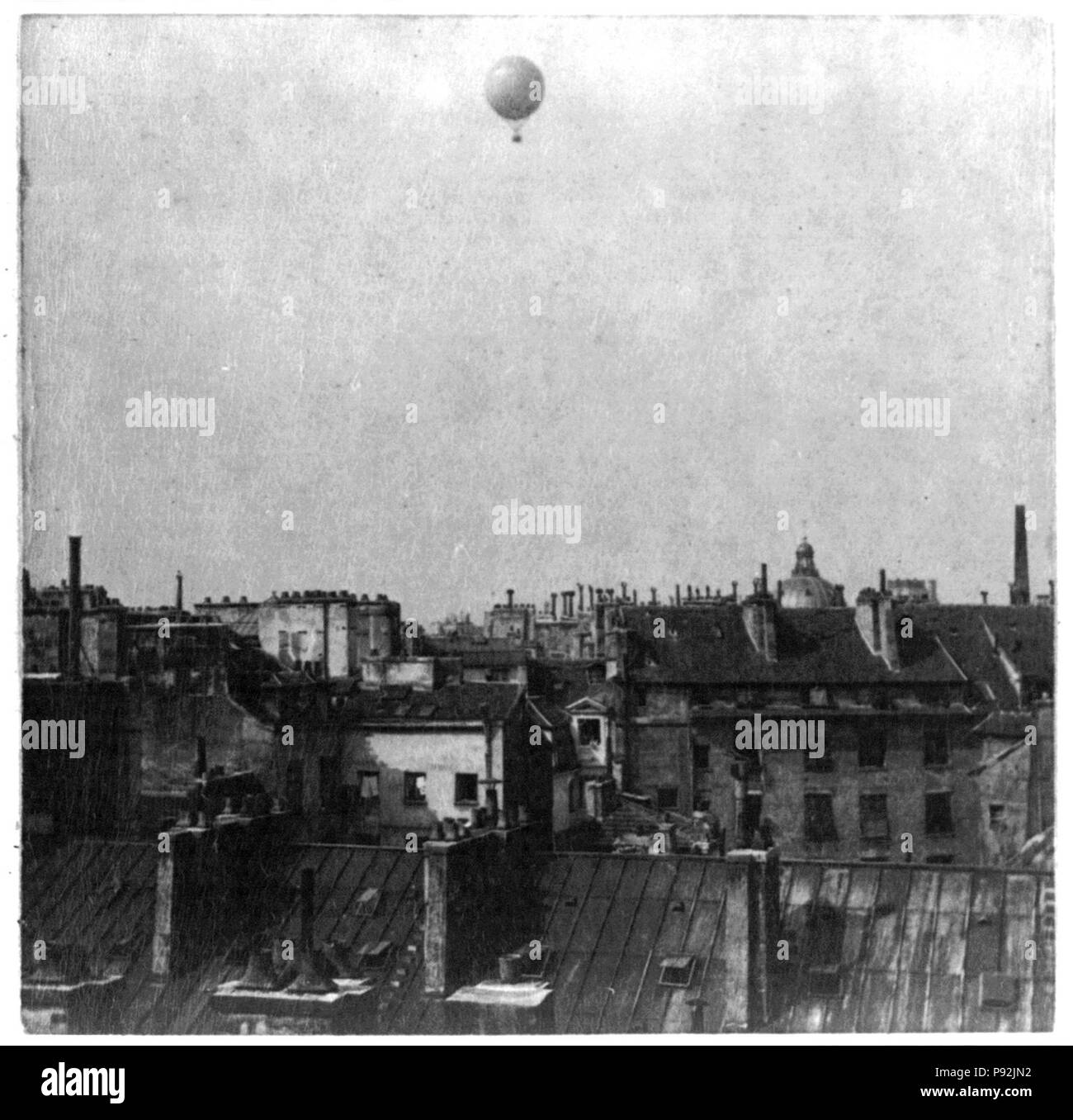 Henri giffard hot air balloon over paris hi-res stock photography and ...
