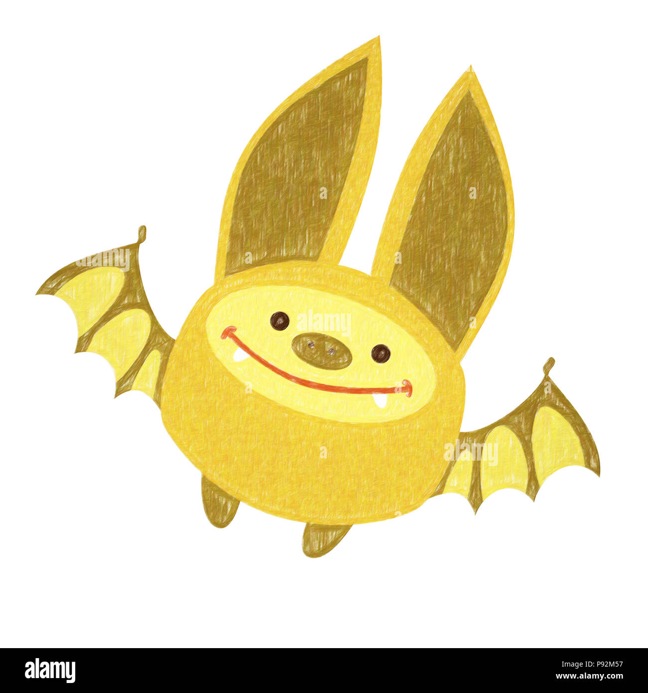 Bat isolated. Hand drawing bat for a child Stock Photo - Alamy