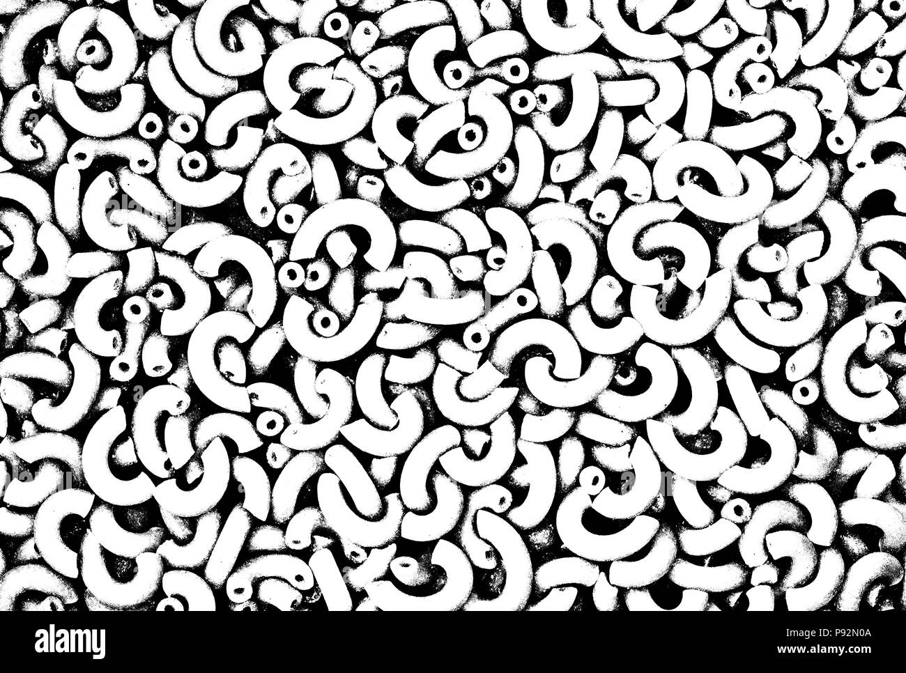 Macaroni background Black and White Stock Photos & Images - Alamy