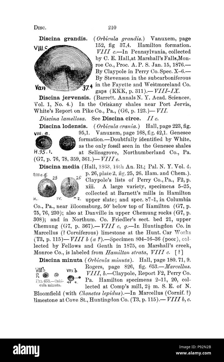 A dictionary of the fossils of Pennsylvania and neighboring states ...