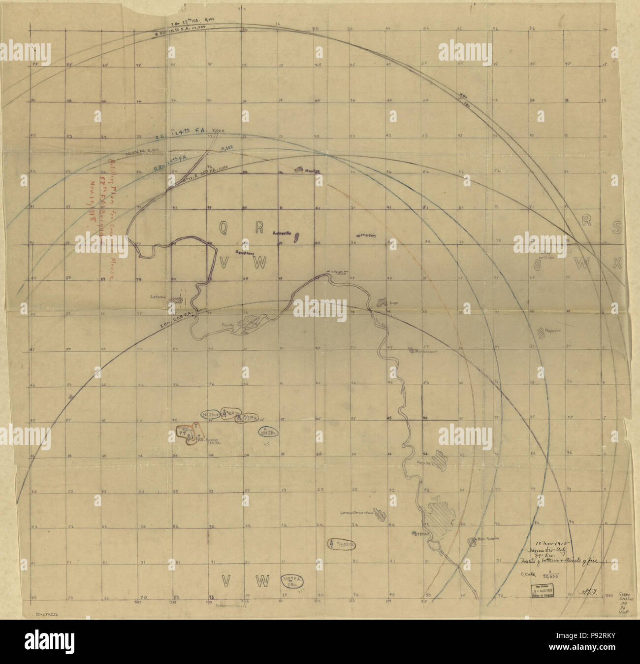 . 469 Position of batteries & units of fire - (Stenay). LOC 92684226 ...