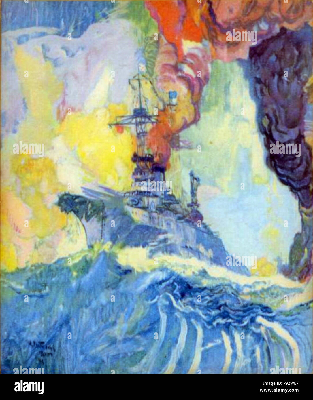 Naval engagement illustration hi-res stock photography and images - Alamy