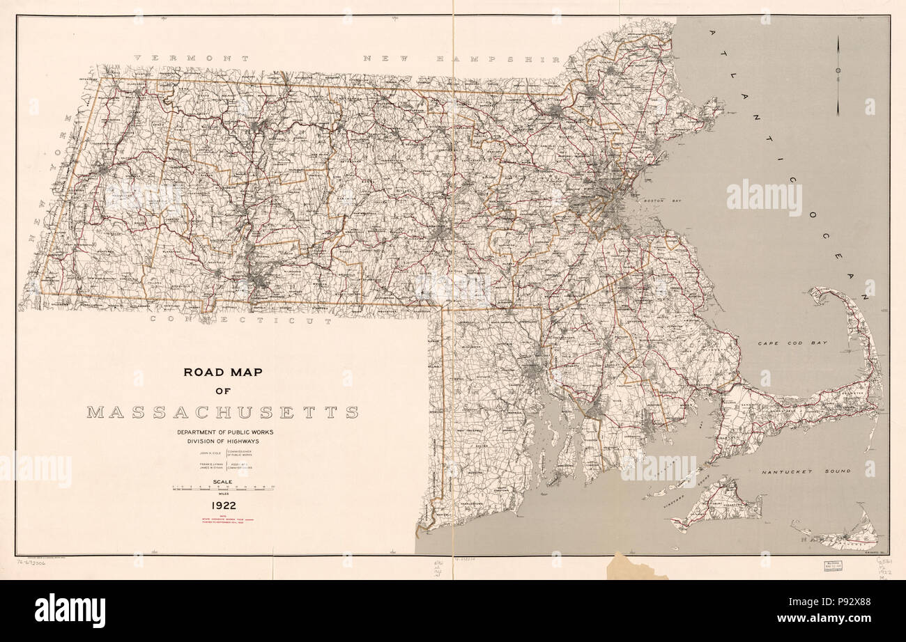 Map of massachusetts hi-res stock photography and images - Alamy