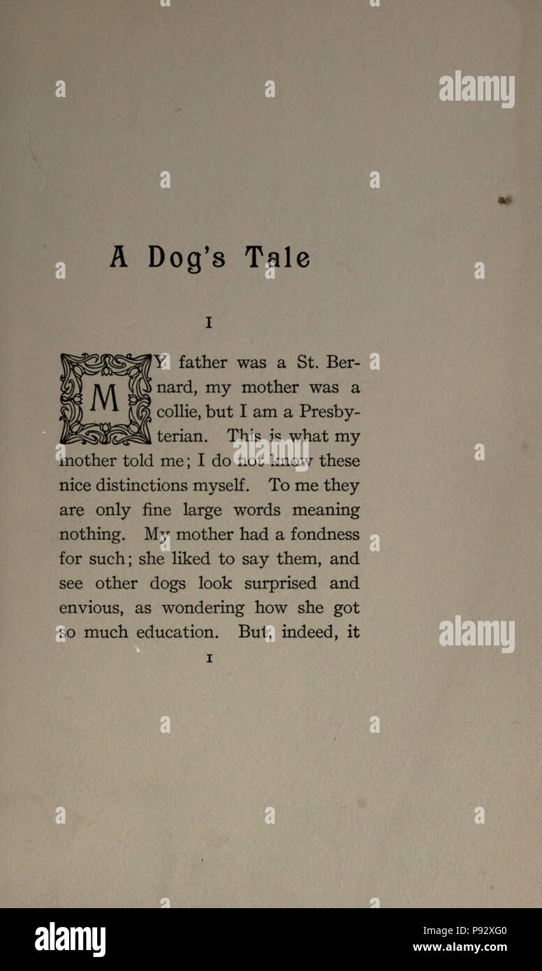 A Dog's Tale, p. 01 Stock Photo - Alamy