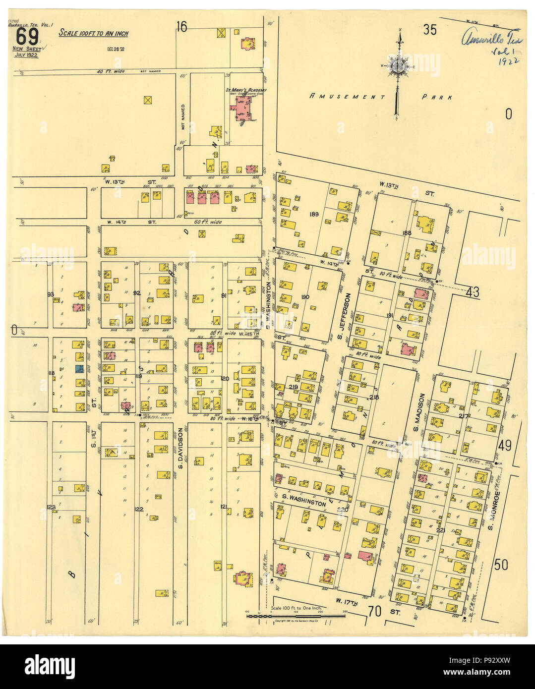 Map of amarillo hi-res stock photography and images - Alamy