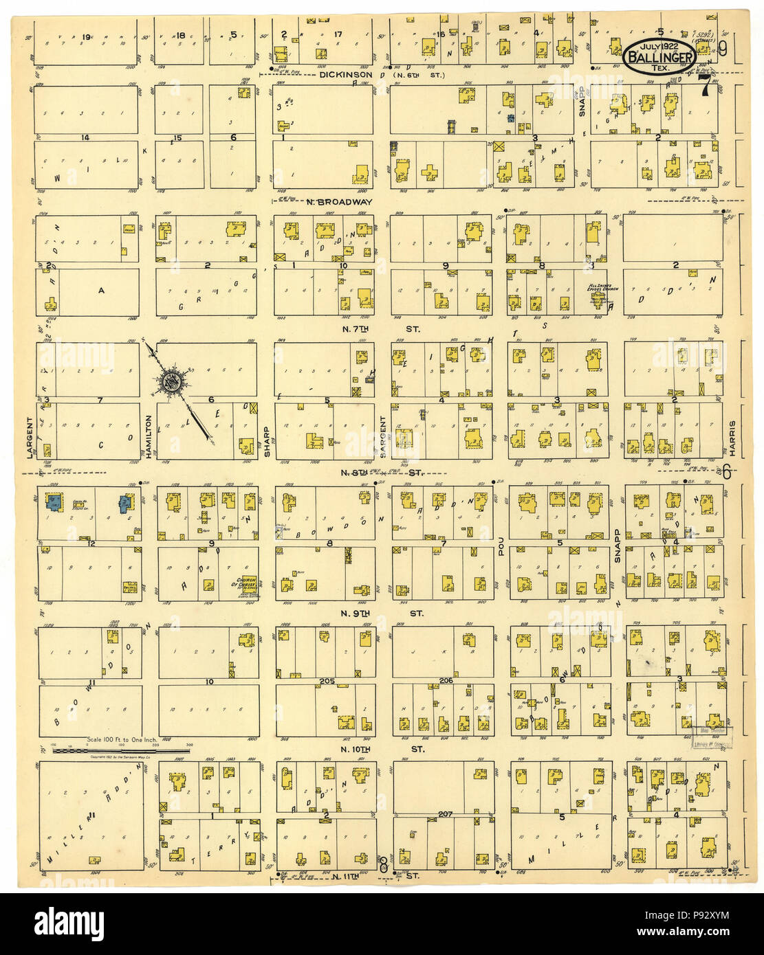 Map of ballinger texas hi-res stock photography and images - Alamy