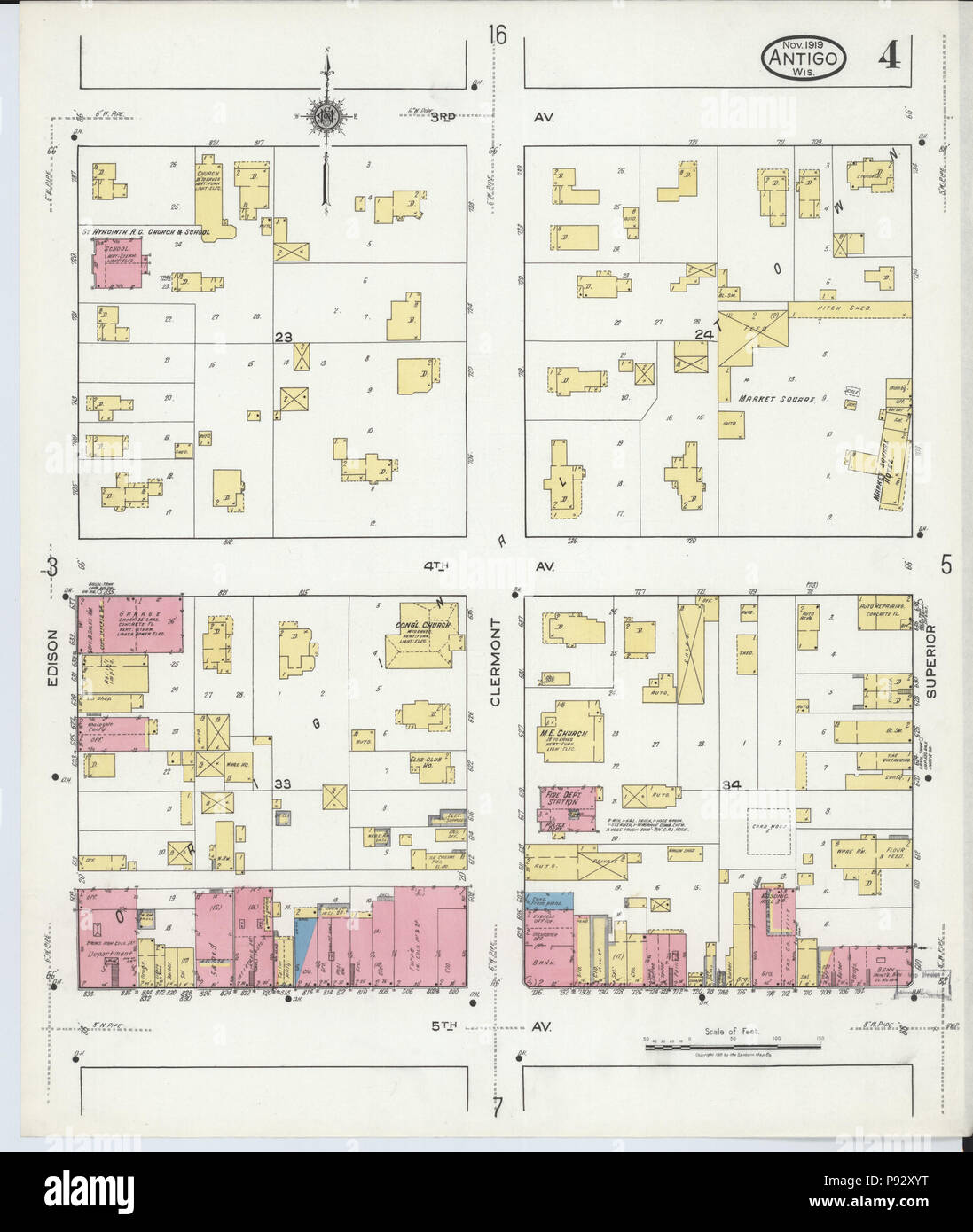 Map of antigo wisconsin hi-res stock photography and images - Alamy