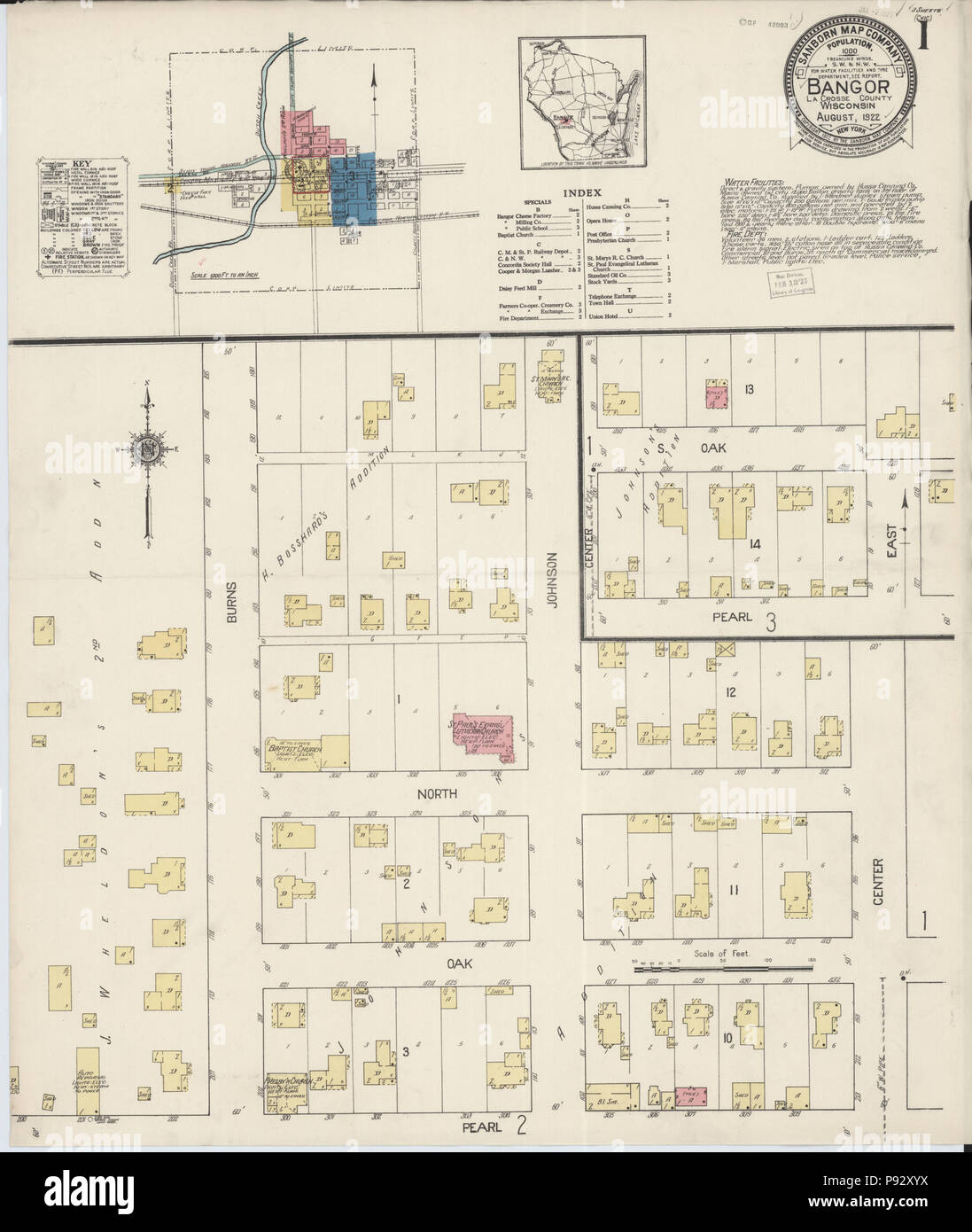 Bangor map hi-res stock photography and images - Alamy