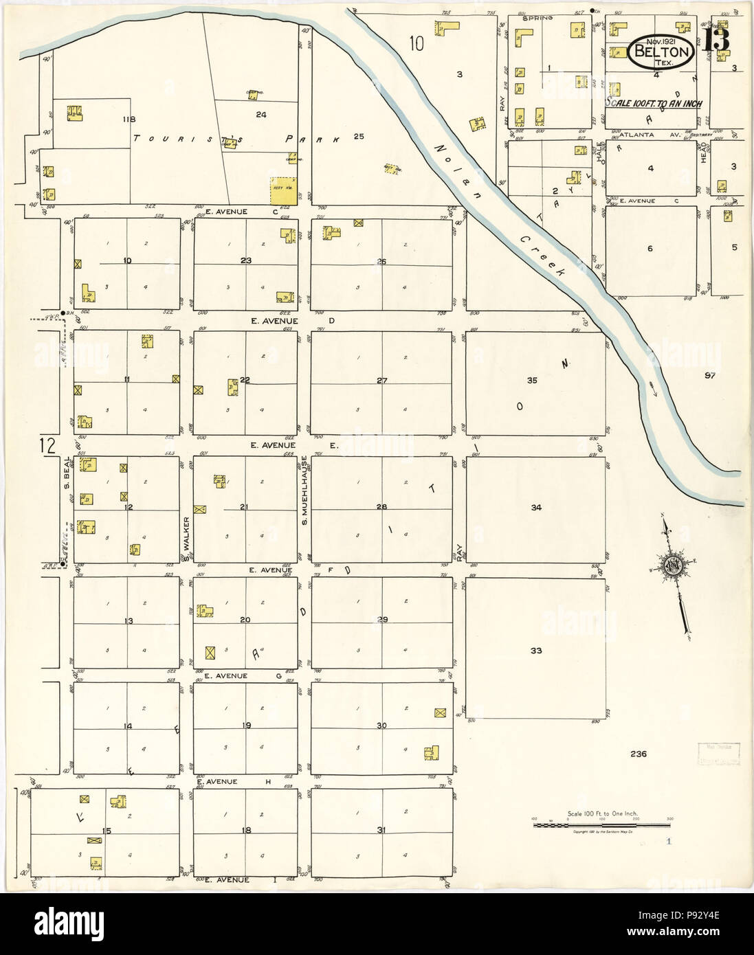 Bell county map hi-res stock photography and images - Alamy