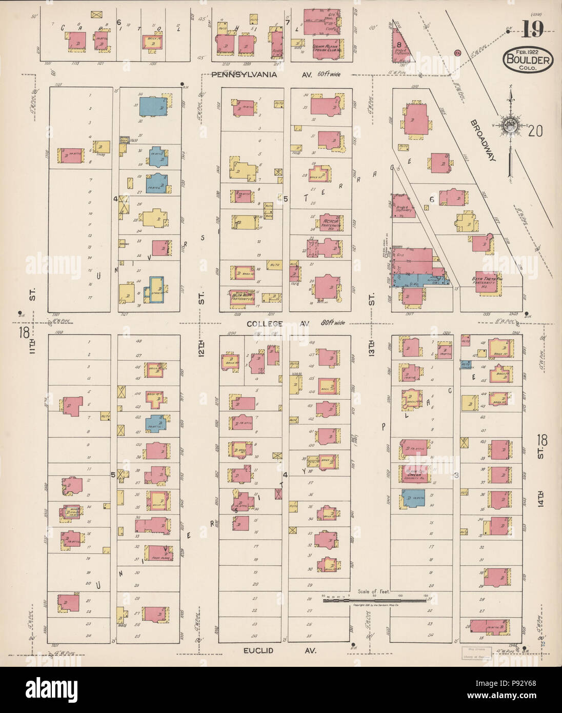 493 Sanborn Fire Insurance Map from Boulder, Boulder County, Colorado ...