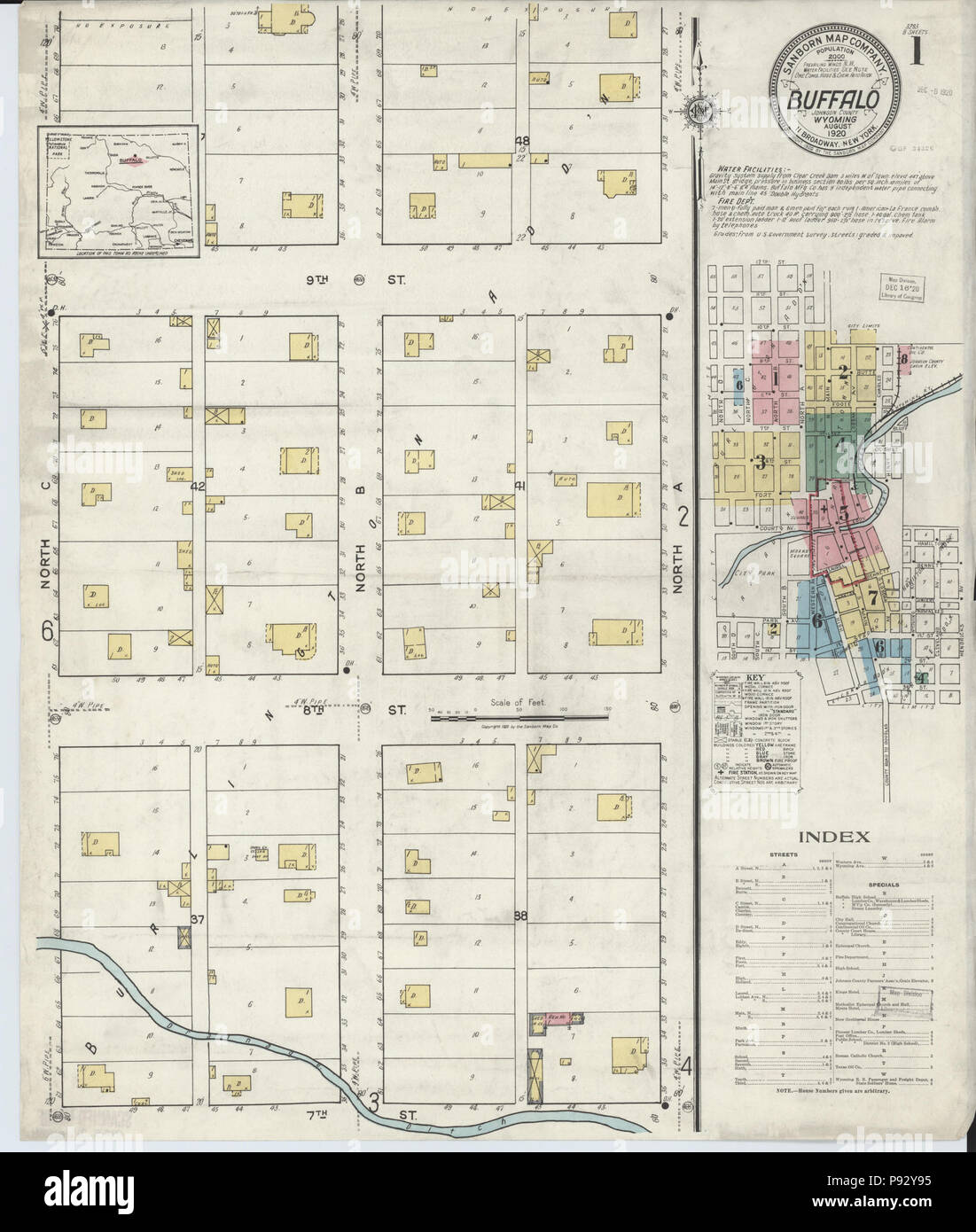 Map of buffalo wyoming hi-res stock photography and images - Alamy