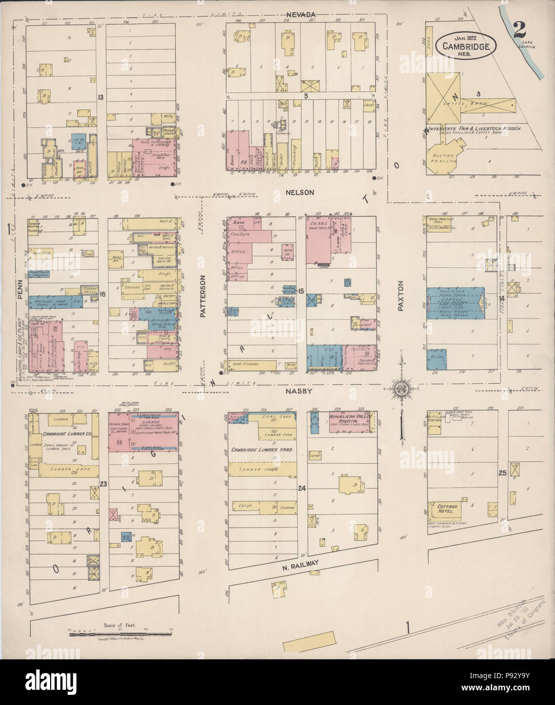 Map of cambridge nebraska hi-res stock photography and images - Alamy