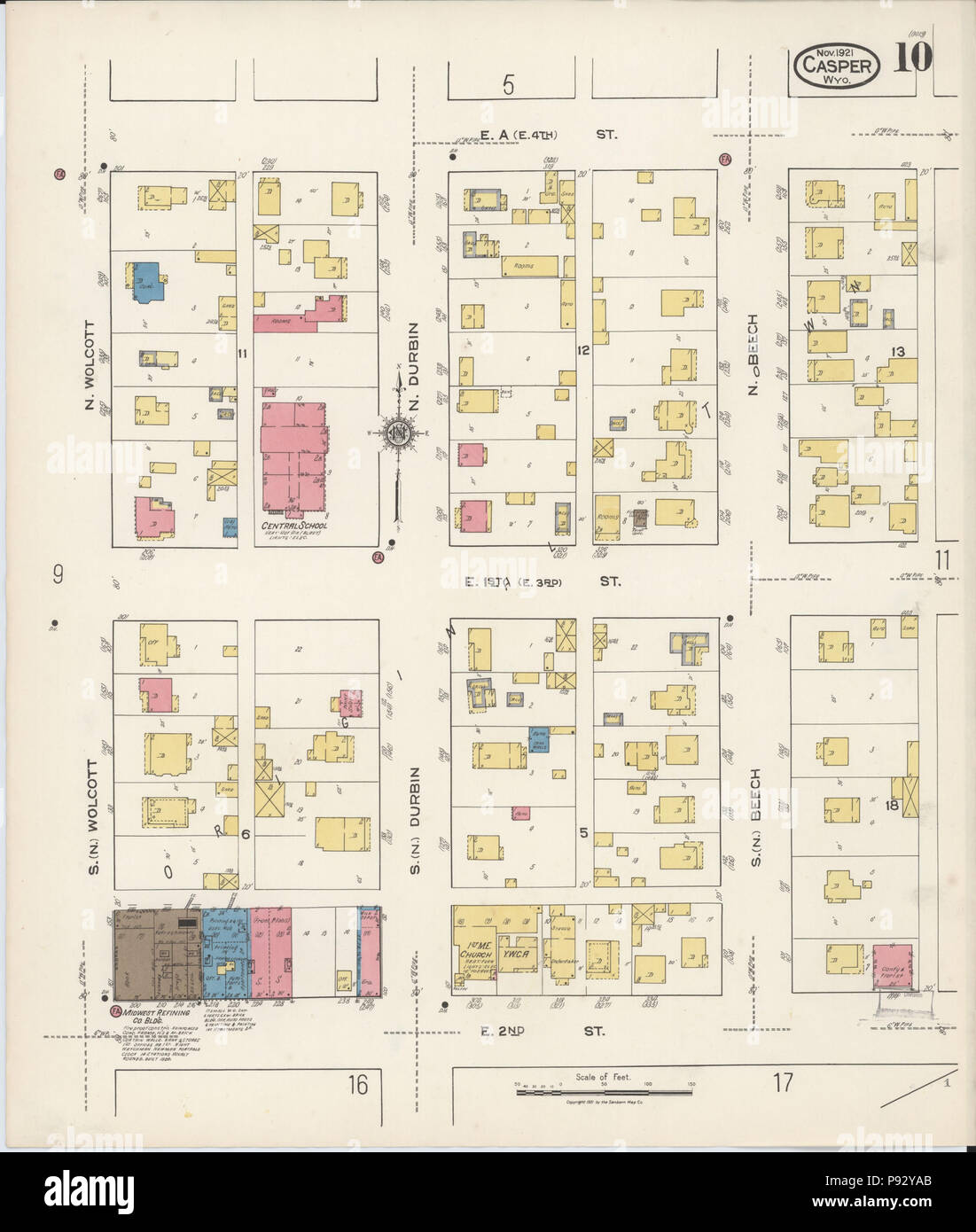 Map of casper wyoming hi-res stock photography and images - Alamy