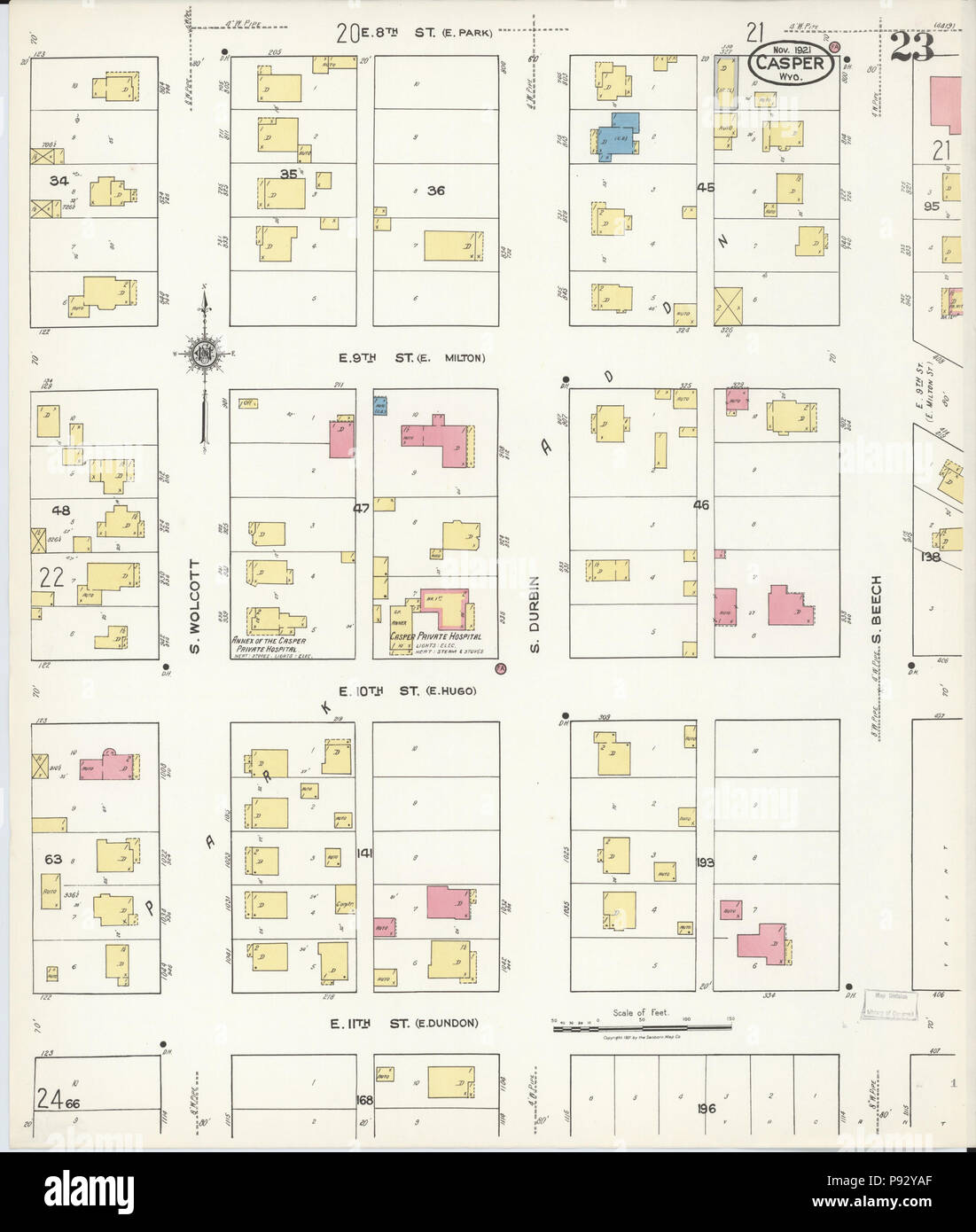 Map of natrona hi-res stock photography and images - Alamy