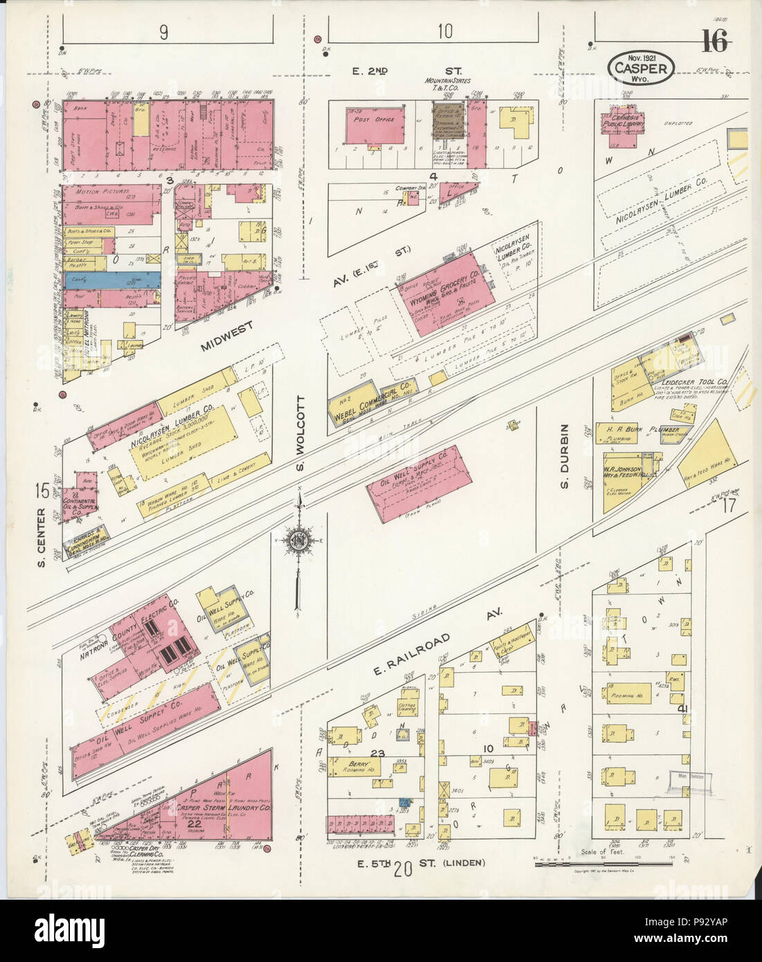 Map of casper wyoming hi-res stock photography and images - Alamy