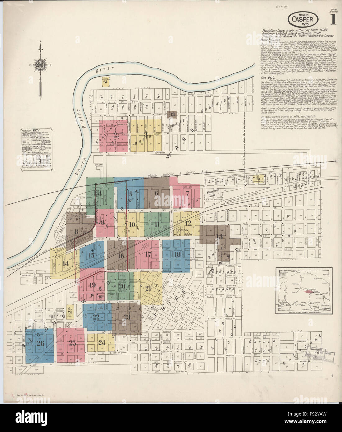 Casper wyoming map hi-res stock photography and images - Alamy