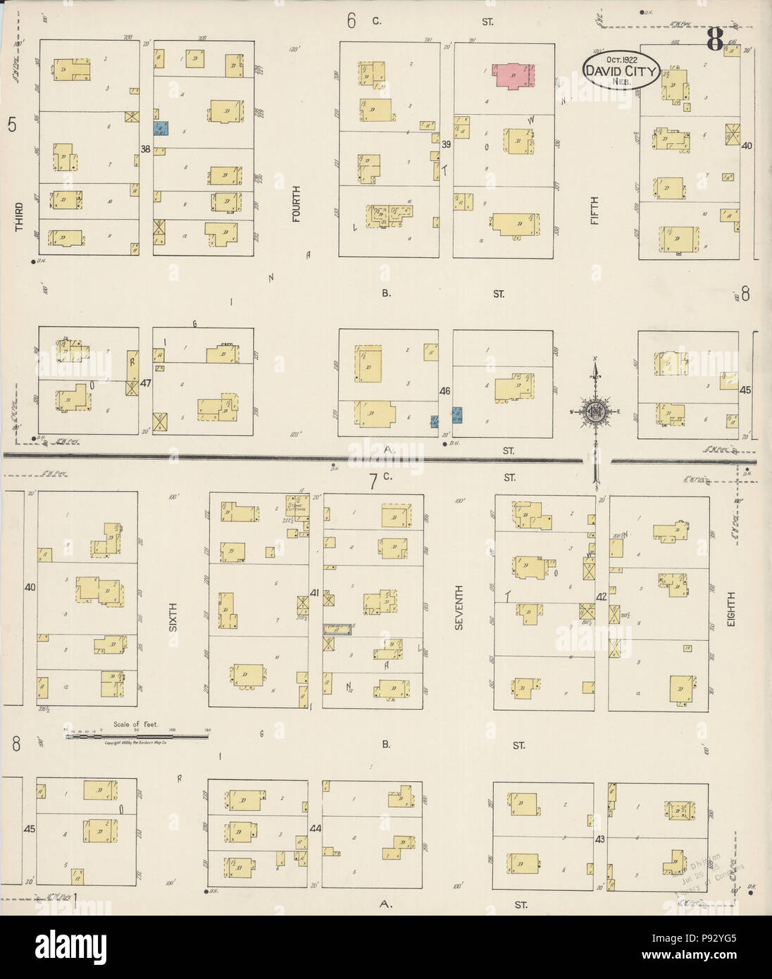 Map of david city hi-res stock photography and images - Alamy