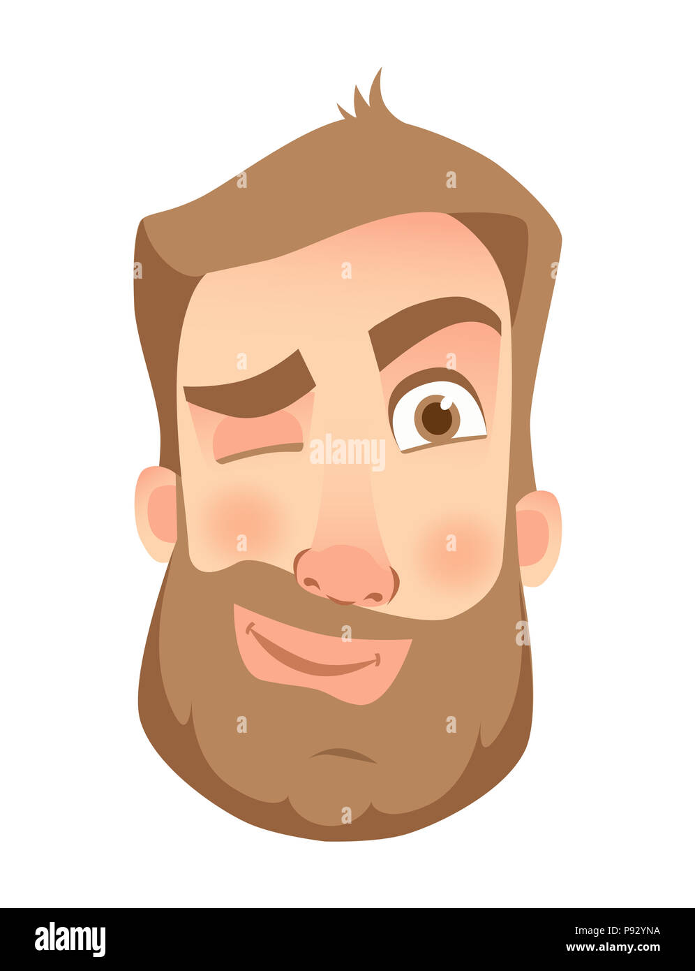 Man face expression. Human emotions. Set of cartoon illustrations ...