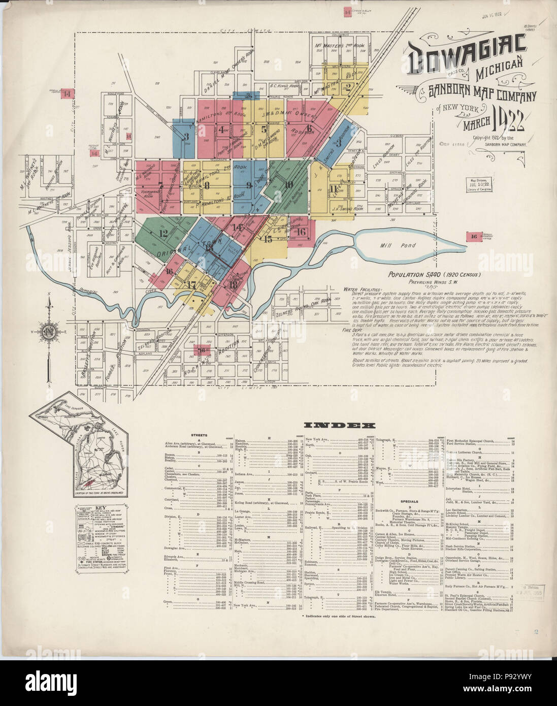Map of dowagiac hi-res stock photography and images - Alamy