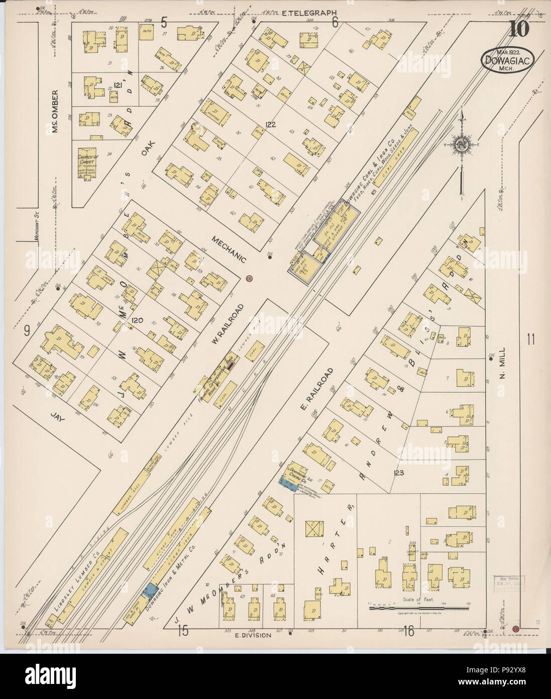 Dowagiac map hi-res stock photography and images - Alamy