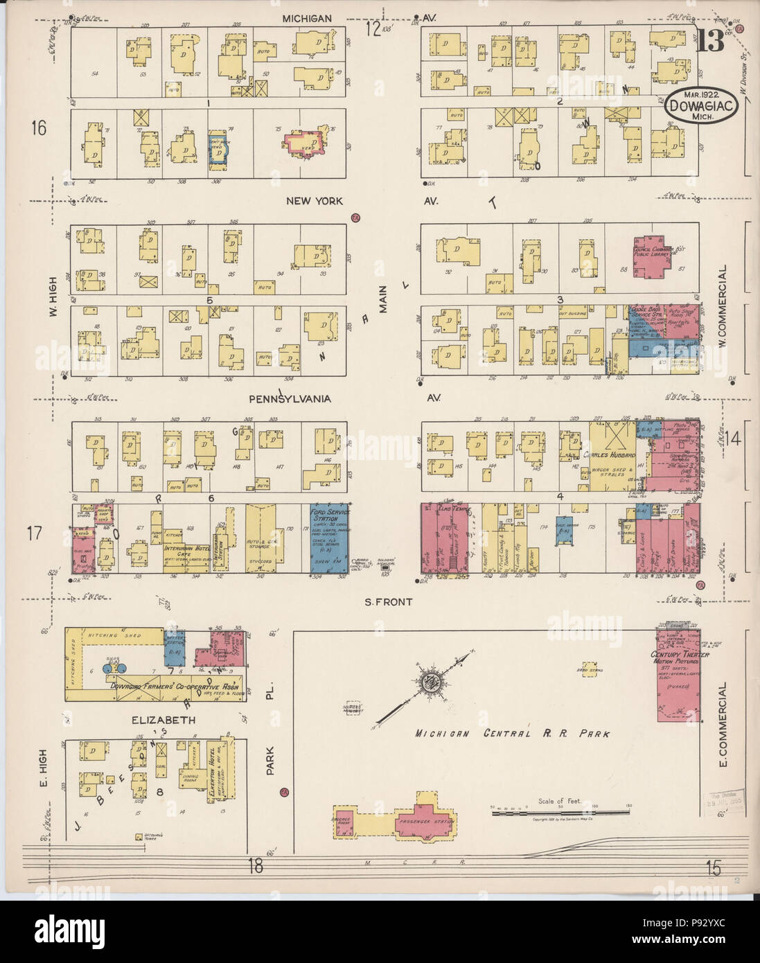 Map of dowagiac hi-res stock photography and images - Alamy