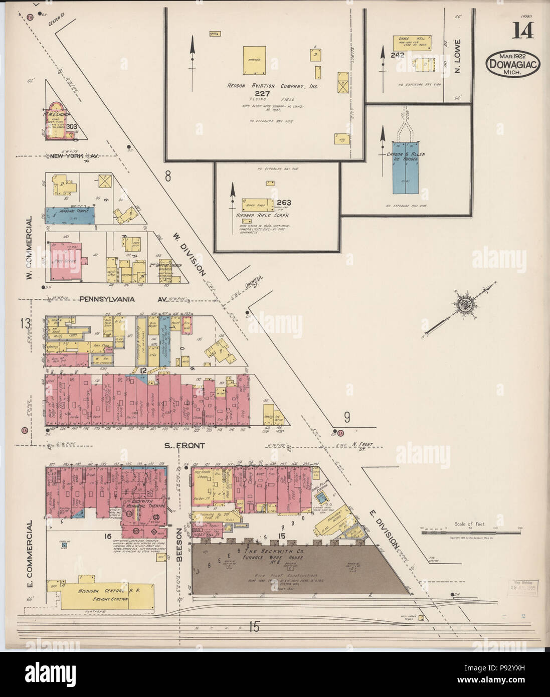 Map of dowagiac hi-res stock photography and images - Alamy
