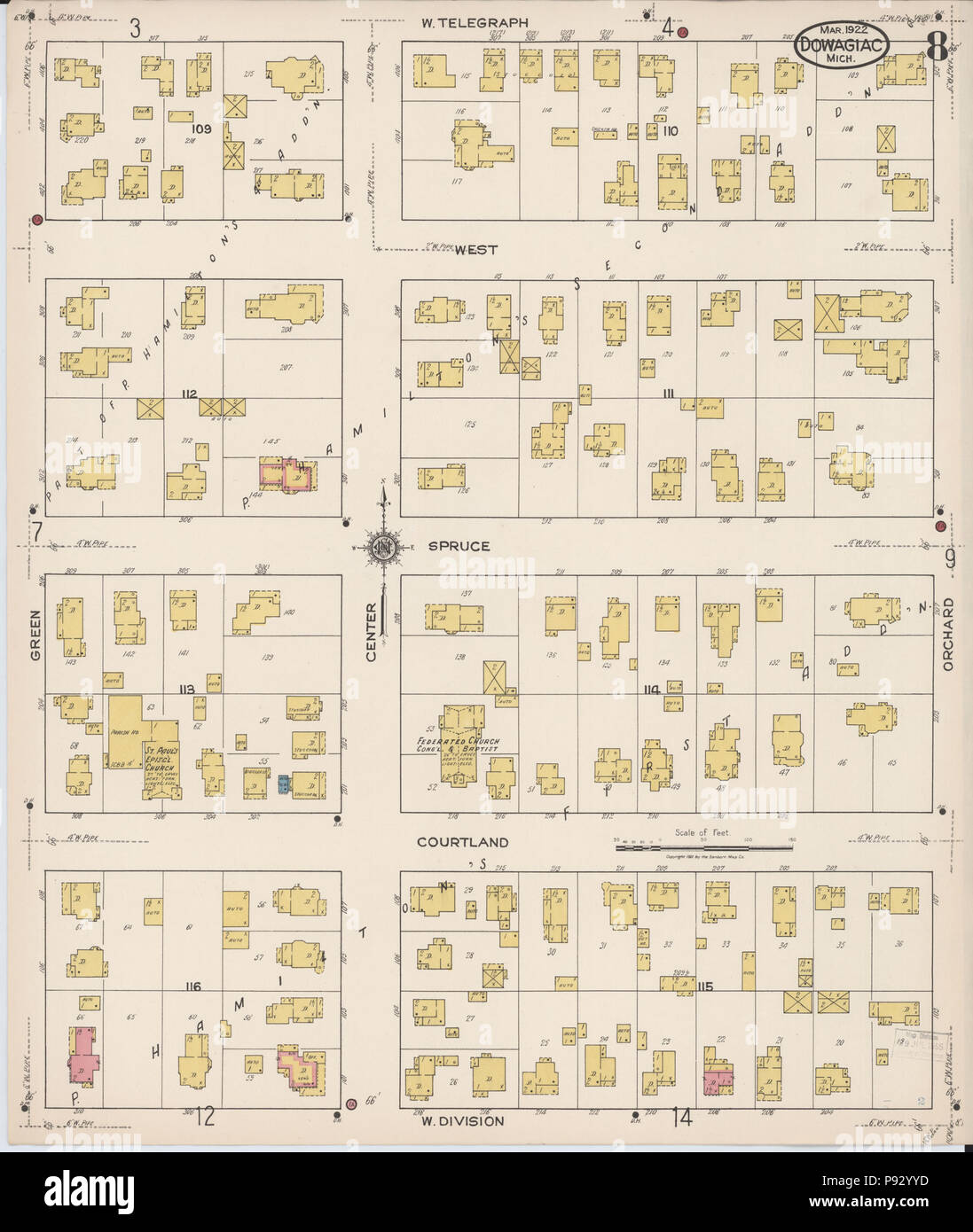 Map of dowagiac hi-res stock photography and images - Alamy
