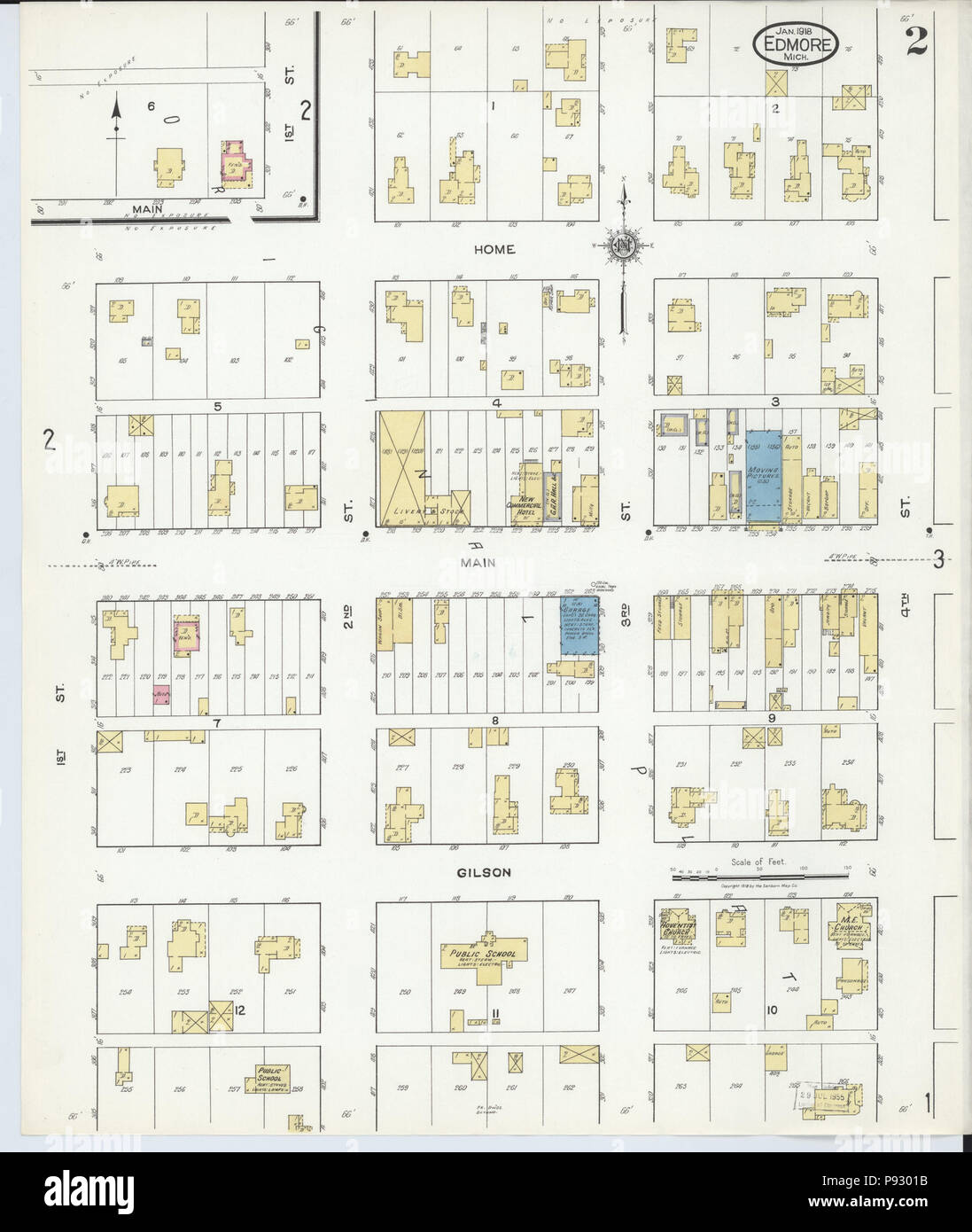 Edmore map hi-res stock photography and images - Alamy