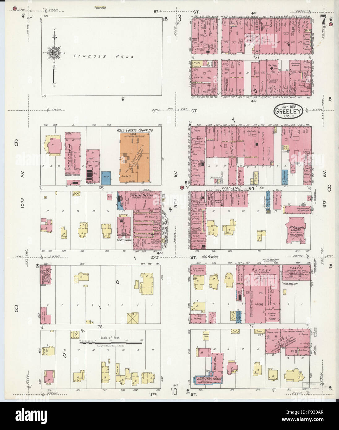 499 Sanborn Fire Insurance Map from Greeley, Weld County, Colorado. LOC ...